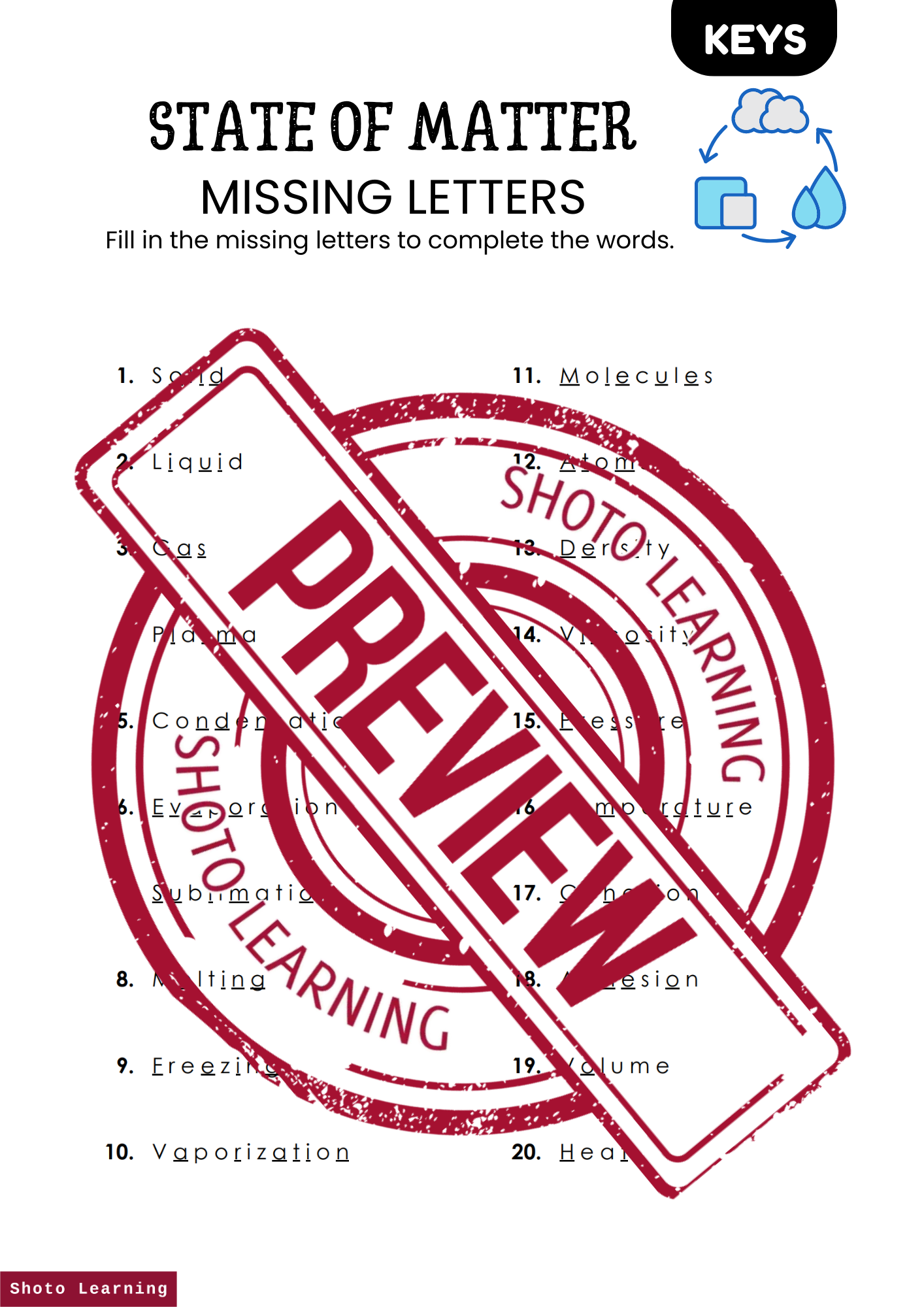 5 Senses Missing Letter Worksheet: Strengthening Knowledge and Spelling ...