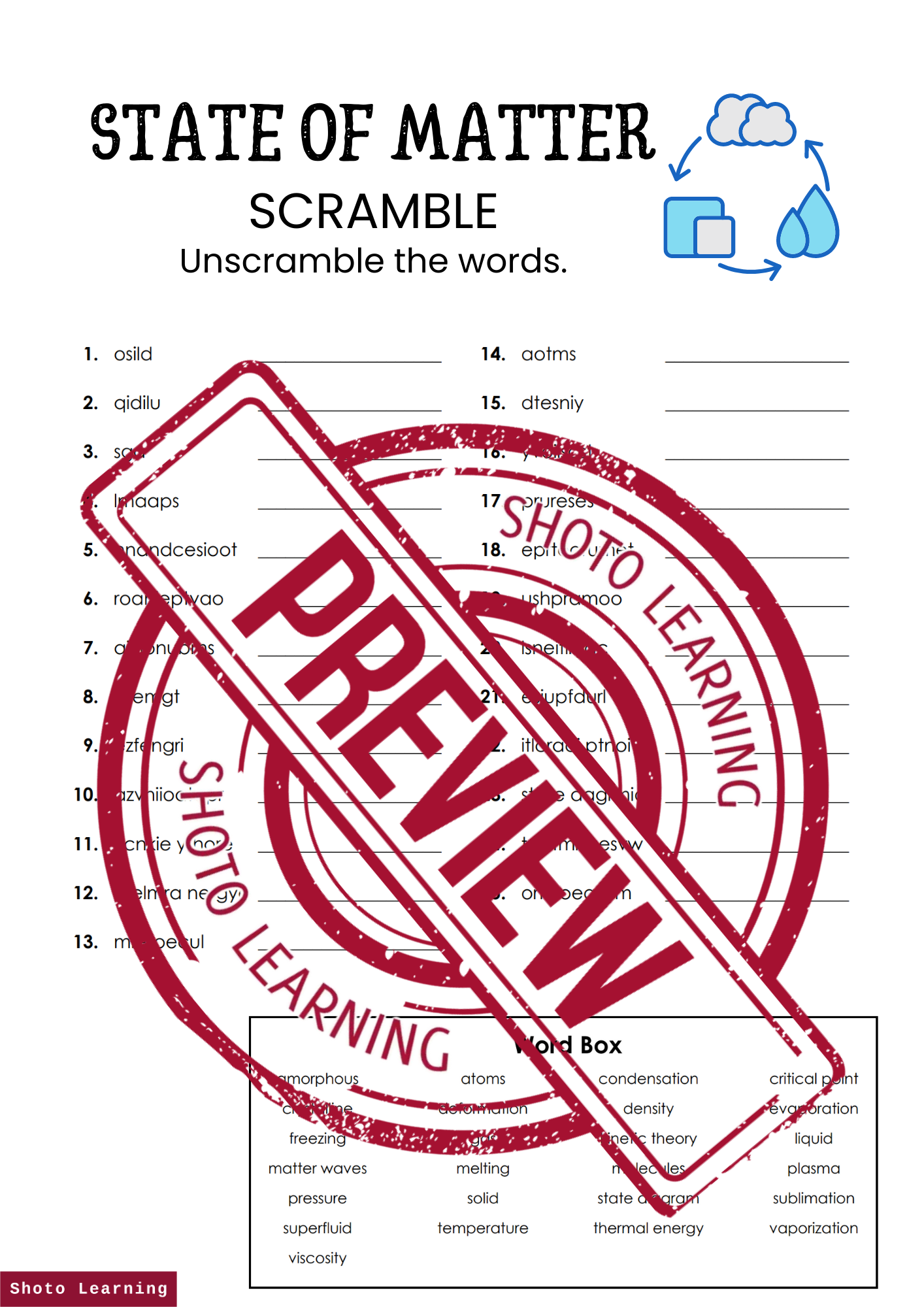 States of Matter Scramble: Unraveling the Molecular Puzzle! — Shoto ...