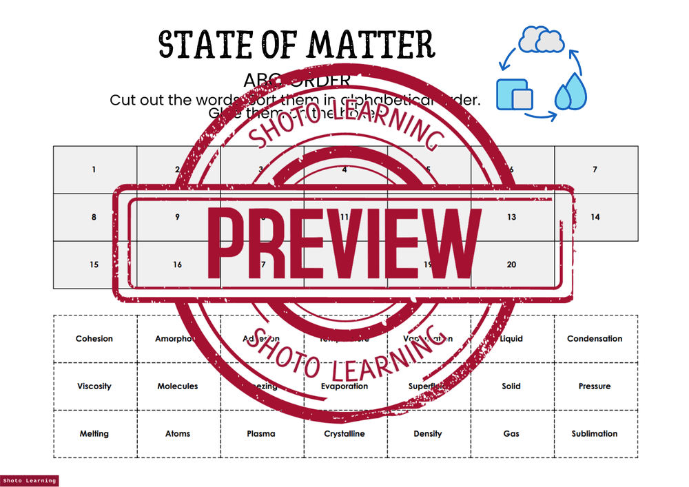 States of Matter Bingo: A Fun and Educational Game for Kids - 30 Bingo ...