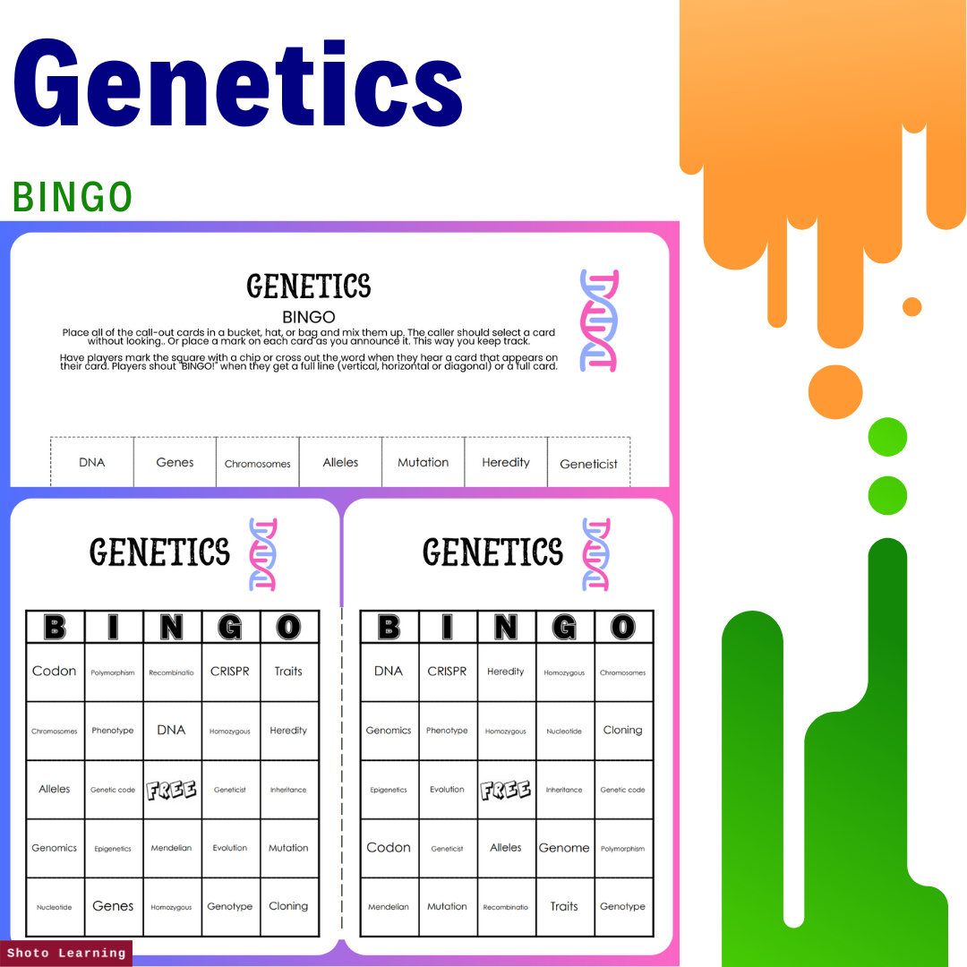 Genetics Bingo Sheets: Explore the Code of Life with 30 Exciting ...