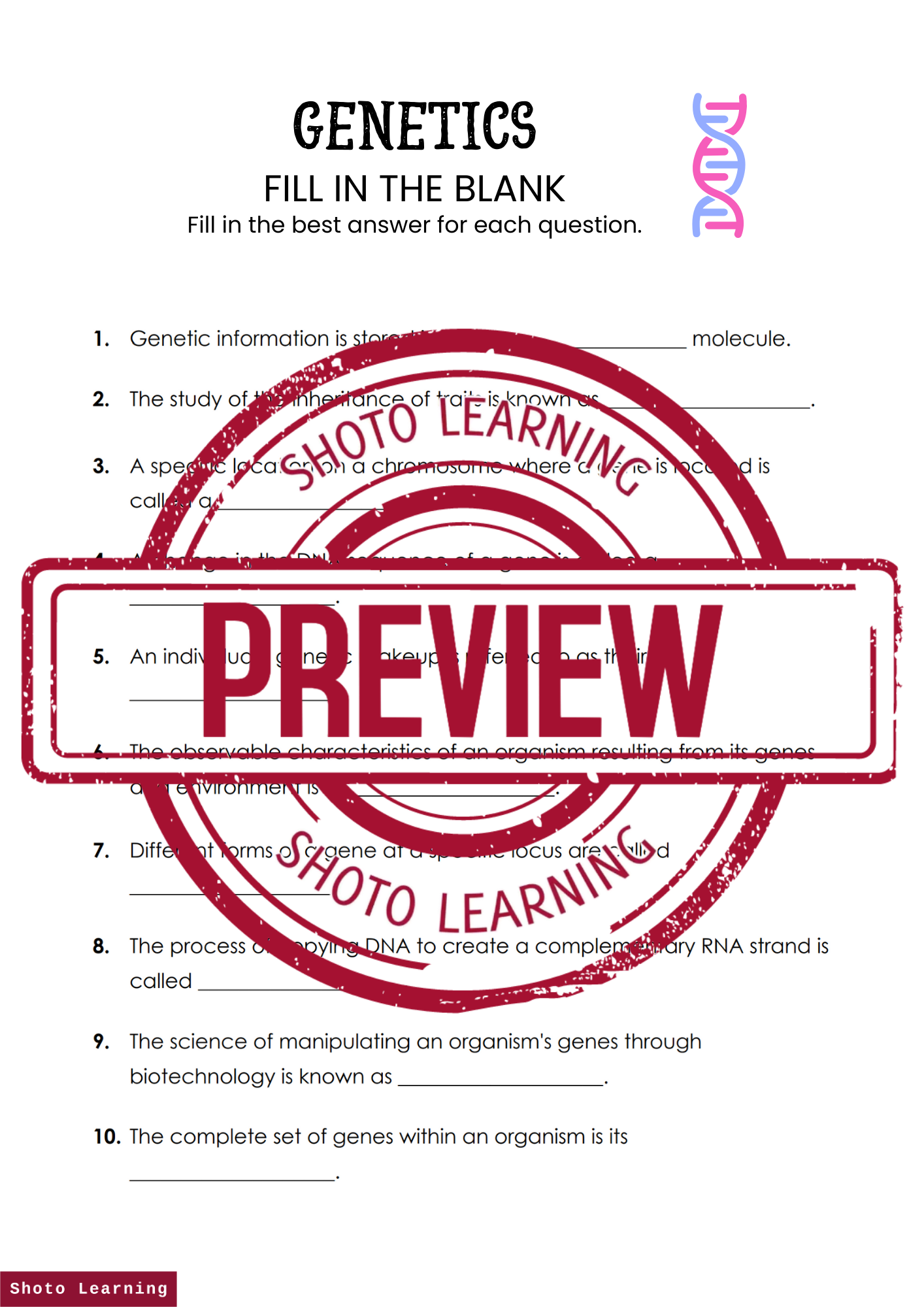 20 Genetics Flashcards: Learn About Genetics with Fun and Easy-to-Use ...