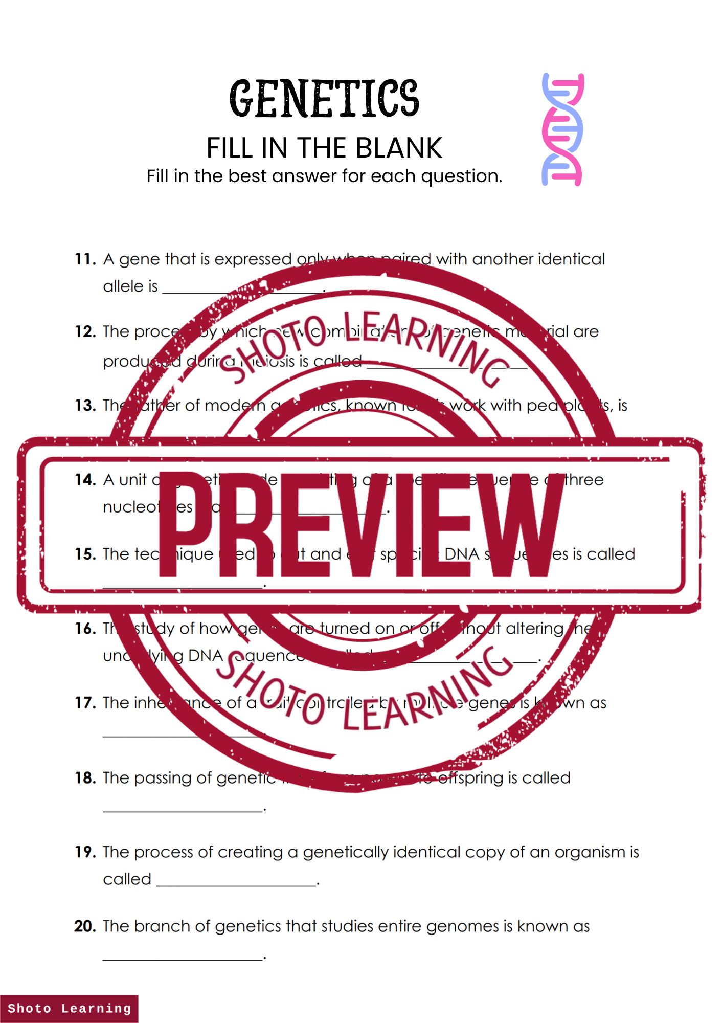 20 Genetics Flashcards: Learn About Genetics with Fun and Easy-to-Use ...