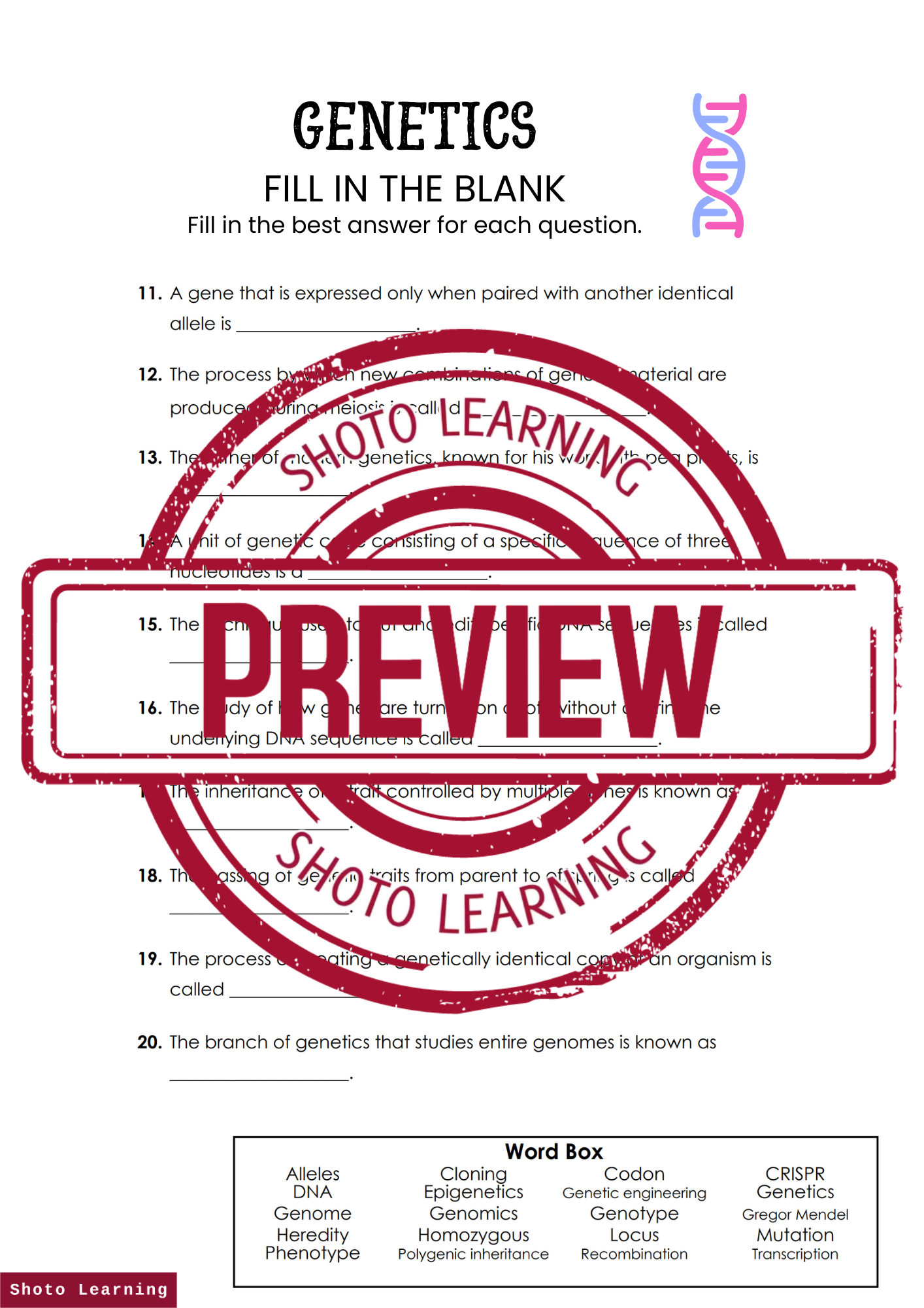 20 Genetics Flashcards: Learn About Genetics with Fun and Easy-to-Use ...
