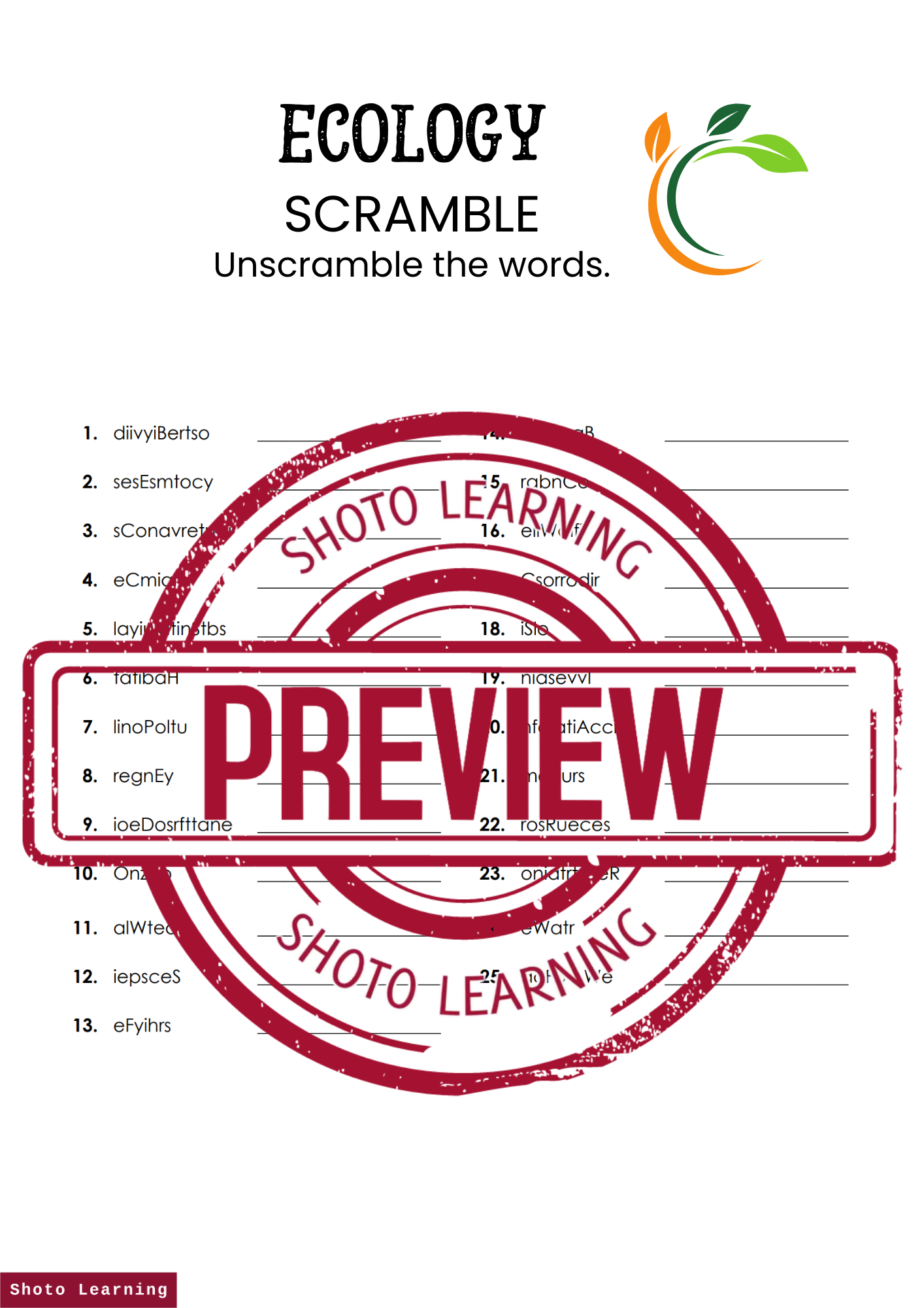 Genetic Word Scramble Worksheet: Decode and Unscramble the World of DNA ...