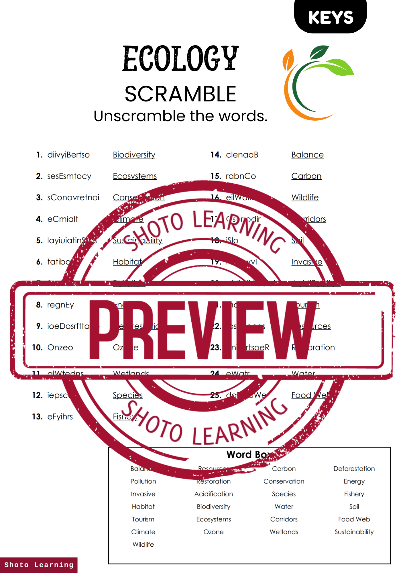 Genetic Word Scramble Worksheet: Decode and Unscramble the World of DNA ...