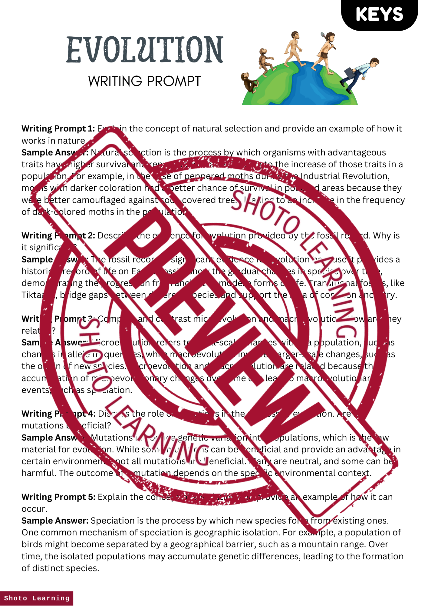 Evolution Writing Prompts: 10 Thought-Provoking Questions — Shoto ...