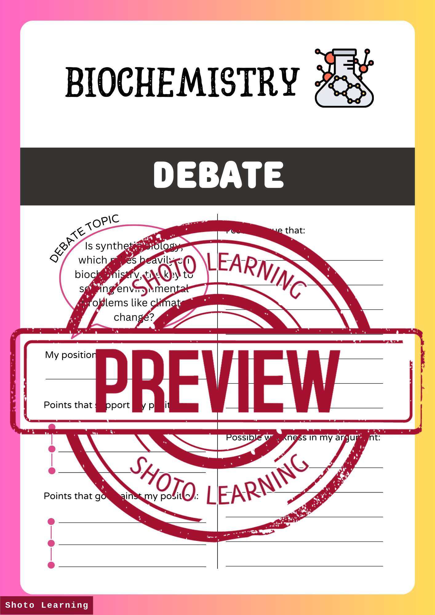 Biochemistry Flashcards: 20 Key Concepts for Mastery — Shoto Learning ...