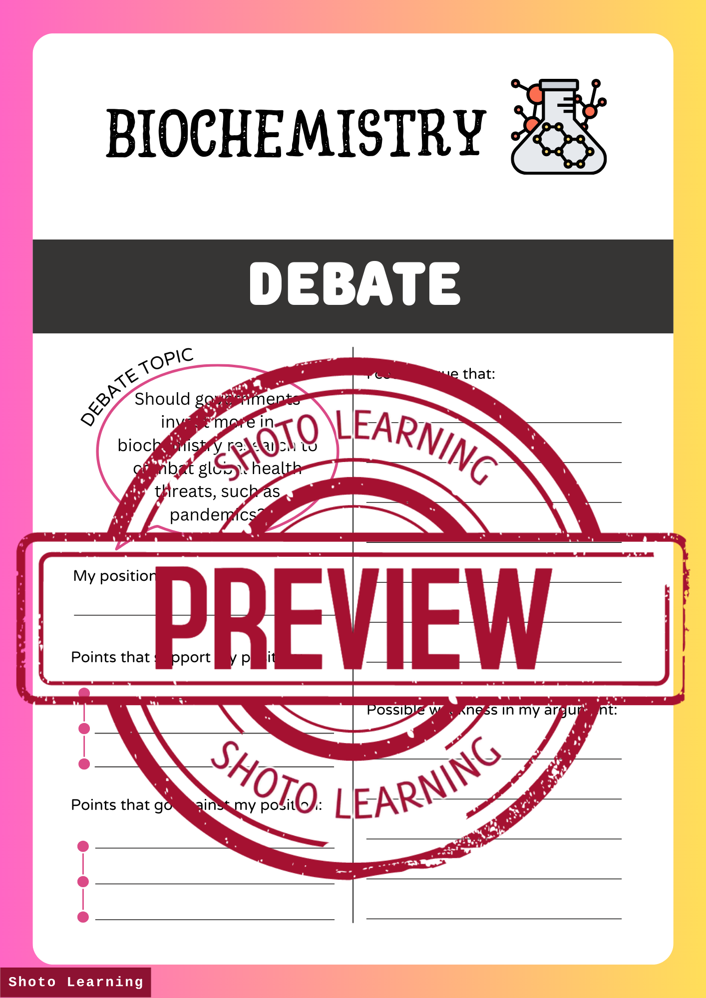 Biochemistry Flashcards: 20 Key Concepts for Mastery — Shoto Learning ...