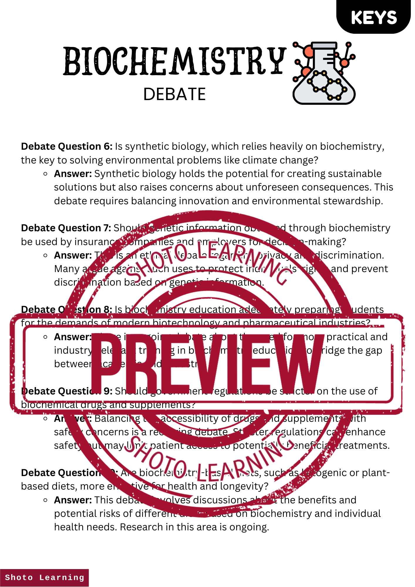 Biochemistry Flashcards: 20 Key Concepts for Mastery — Shoto Learning ...