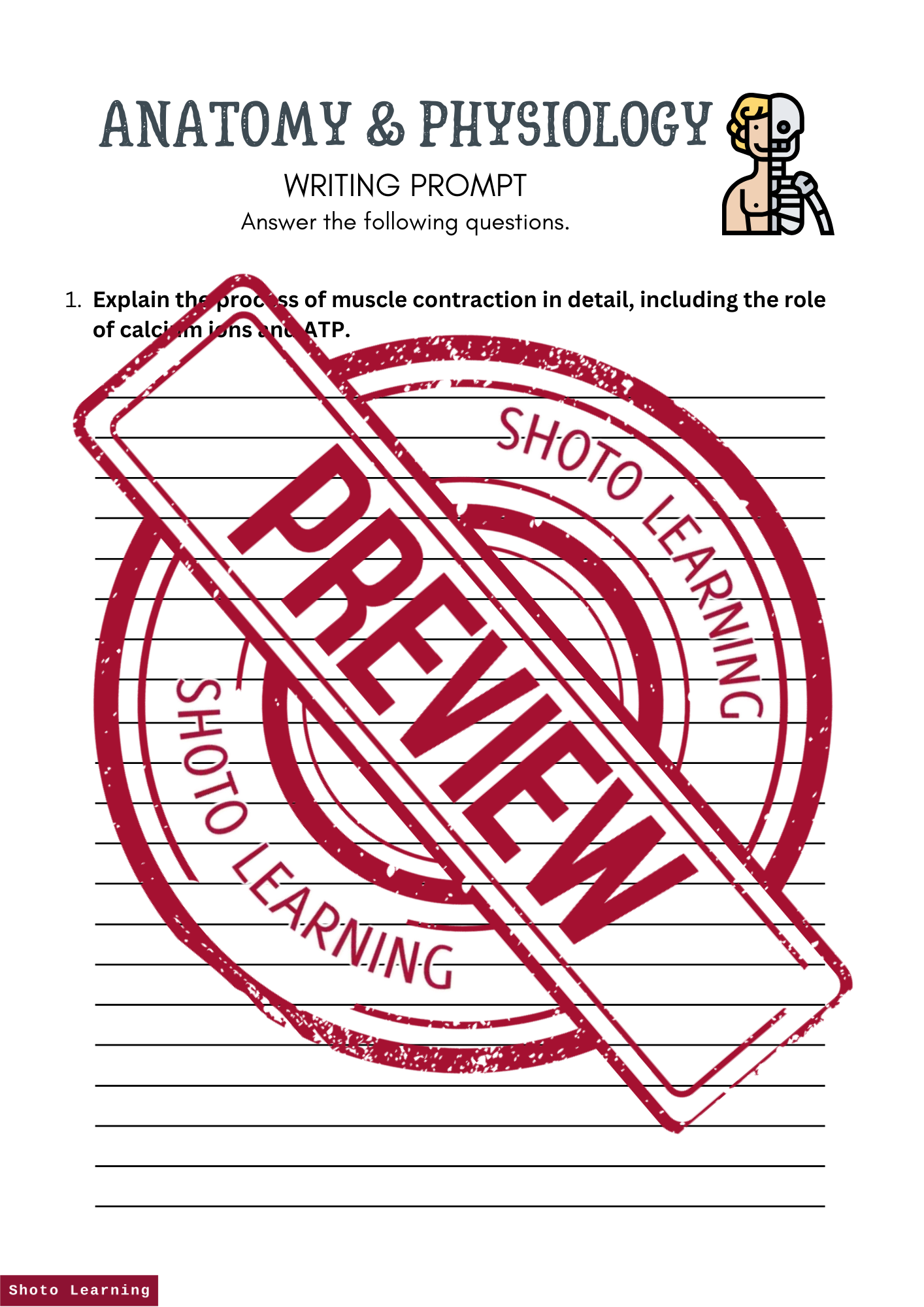 Anatomy and Physiology Writing Prompts with Answers: Test Your ...