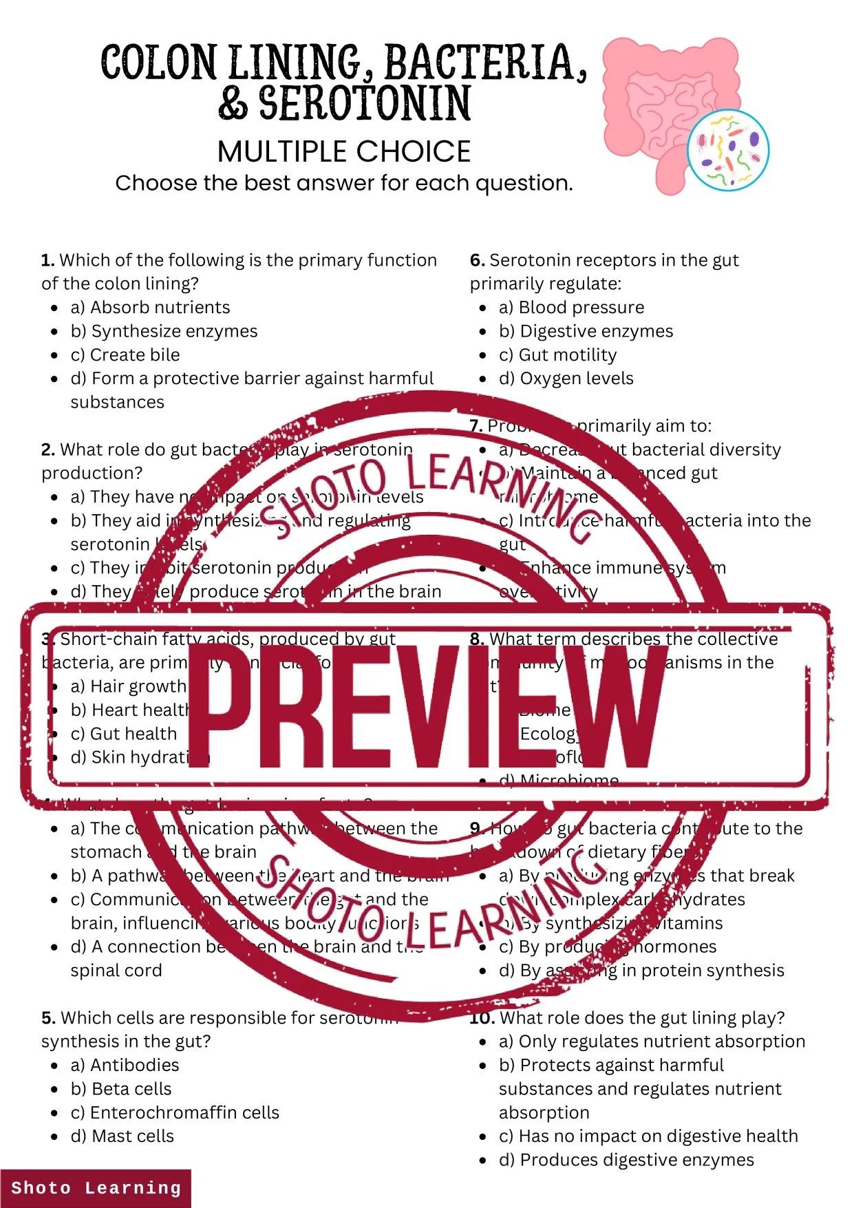 Gut Puzzle Challenge: Word Scramble - Colon, Bacteria, Serotonin ...