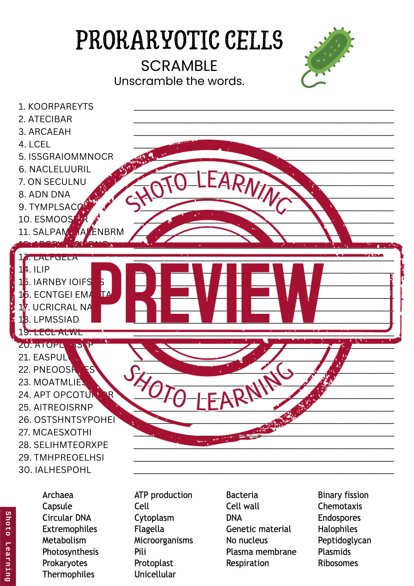 Prokaryotic Cells Mastery Exam: 45-Minute Comprehensive Assessment ...