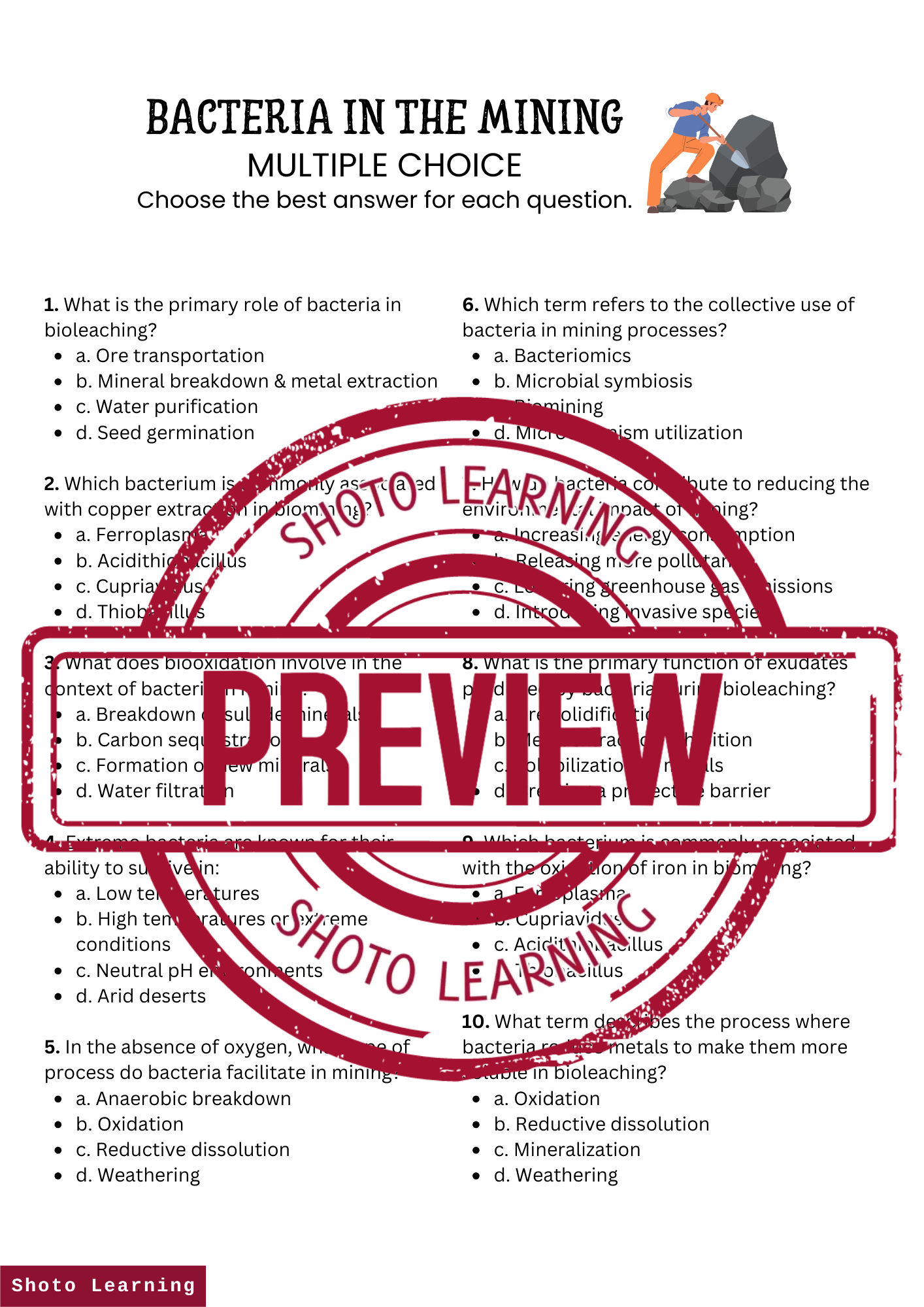 Multiple Choice Worksheets on States of Matter: A Fun Way to Learn ...