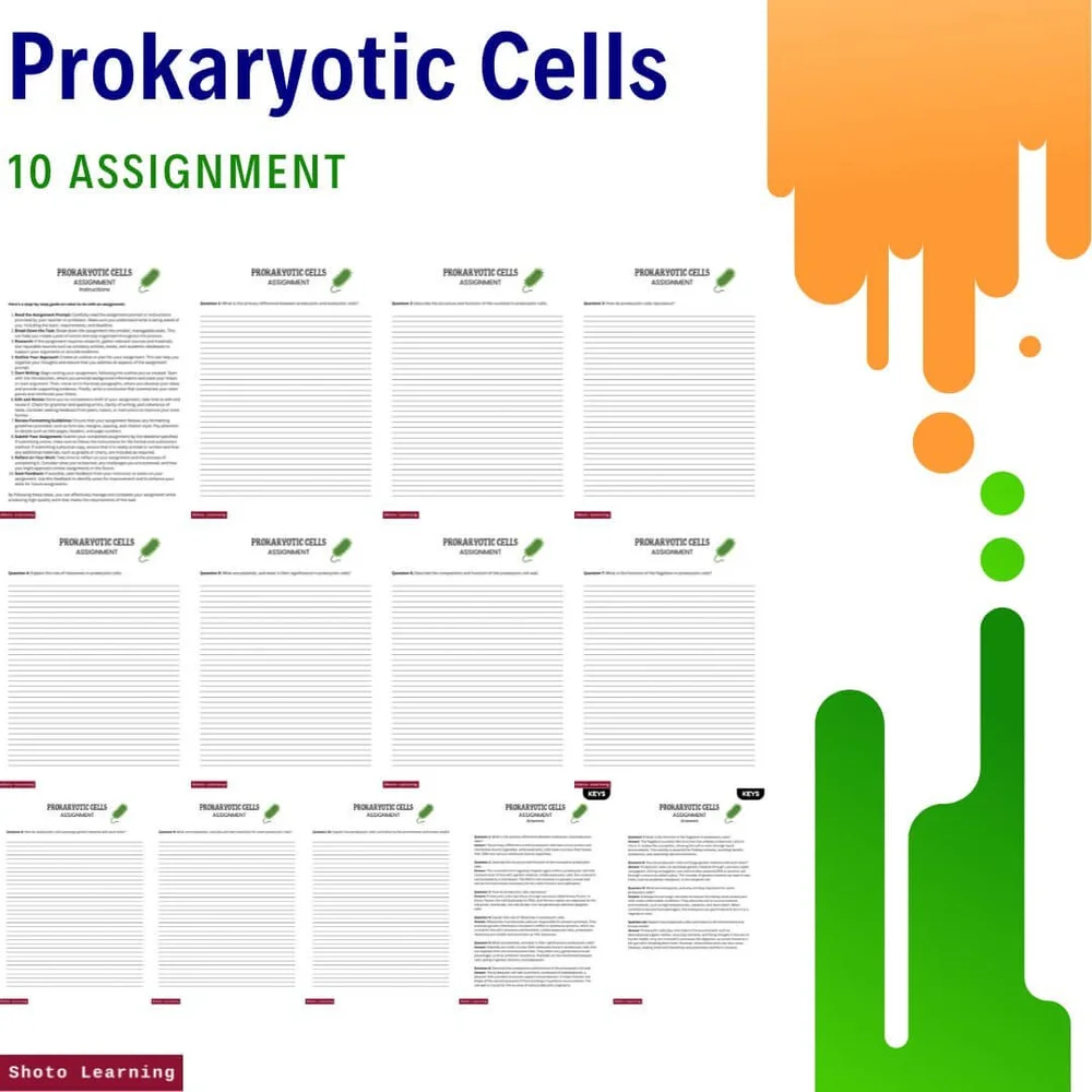Prokaryotic Cells Cut and Paste Activity - Fun Science Worksheet