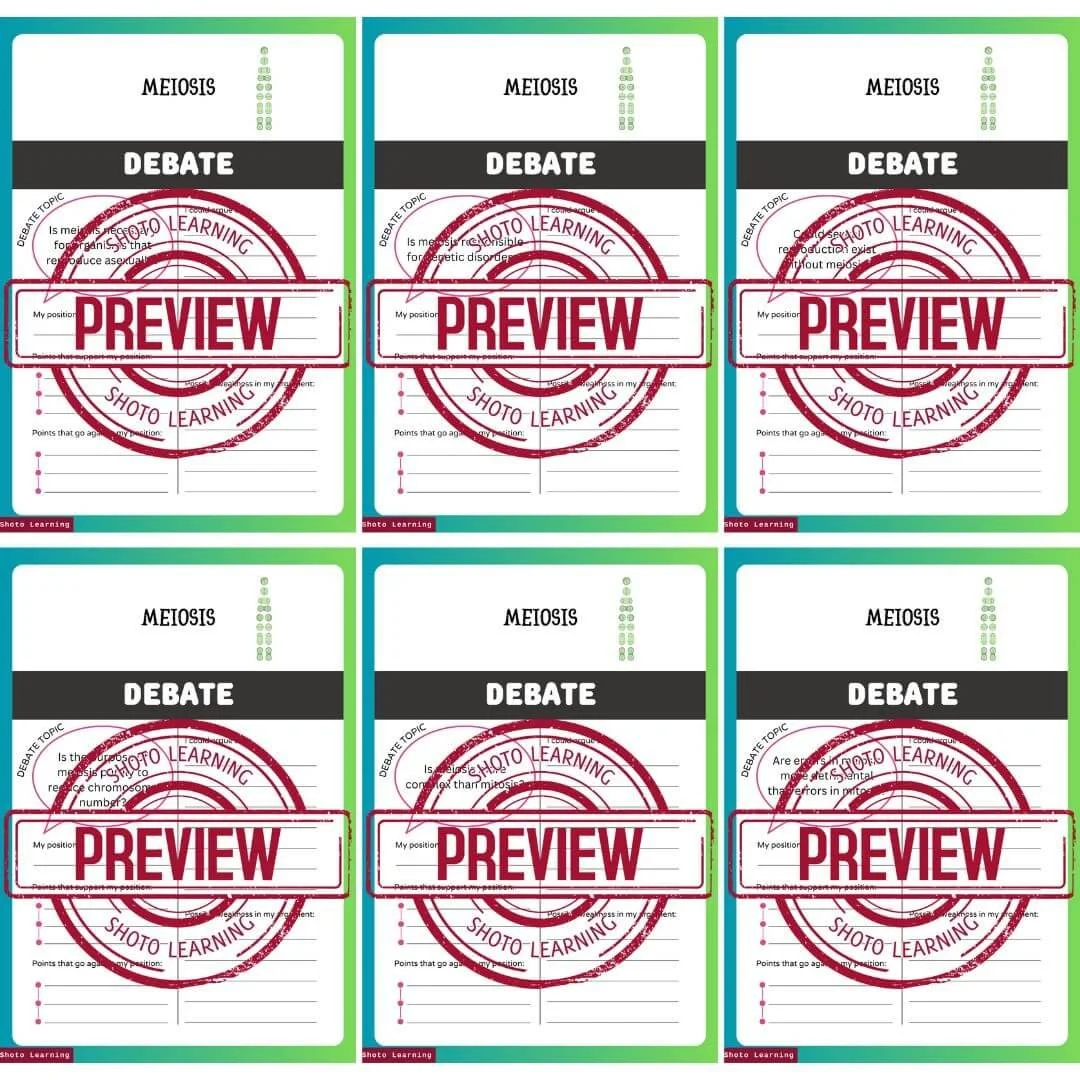 Meiosis Short Questions & Answers Worksheet | 20 Questions PDF