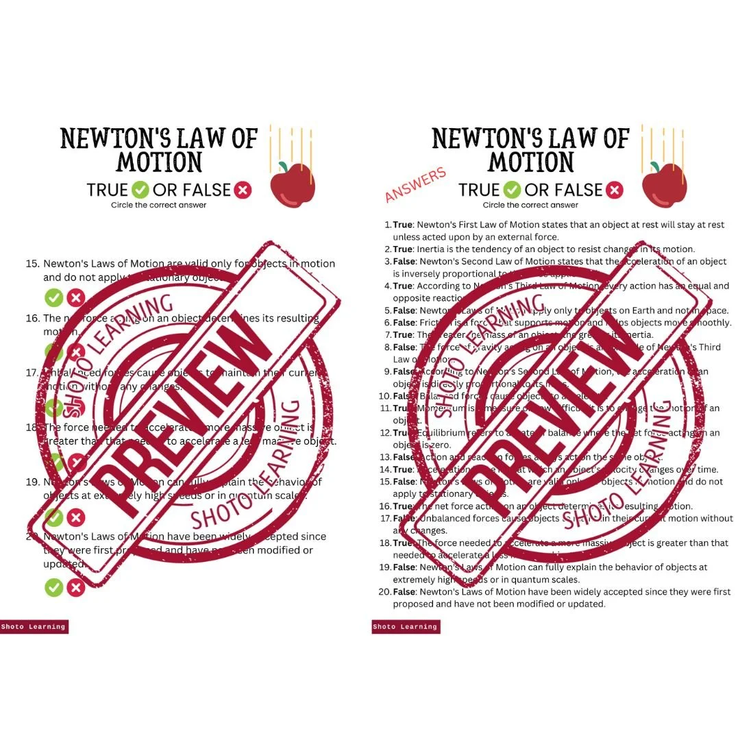 Free Newton's Laws of Motion Poster Set - Educational & Fun