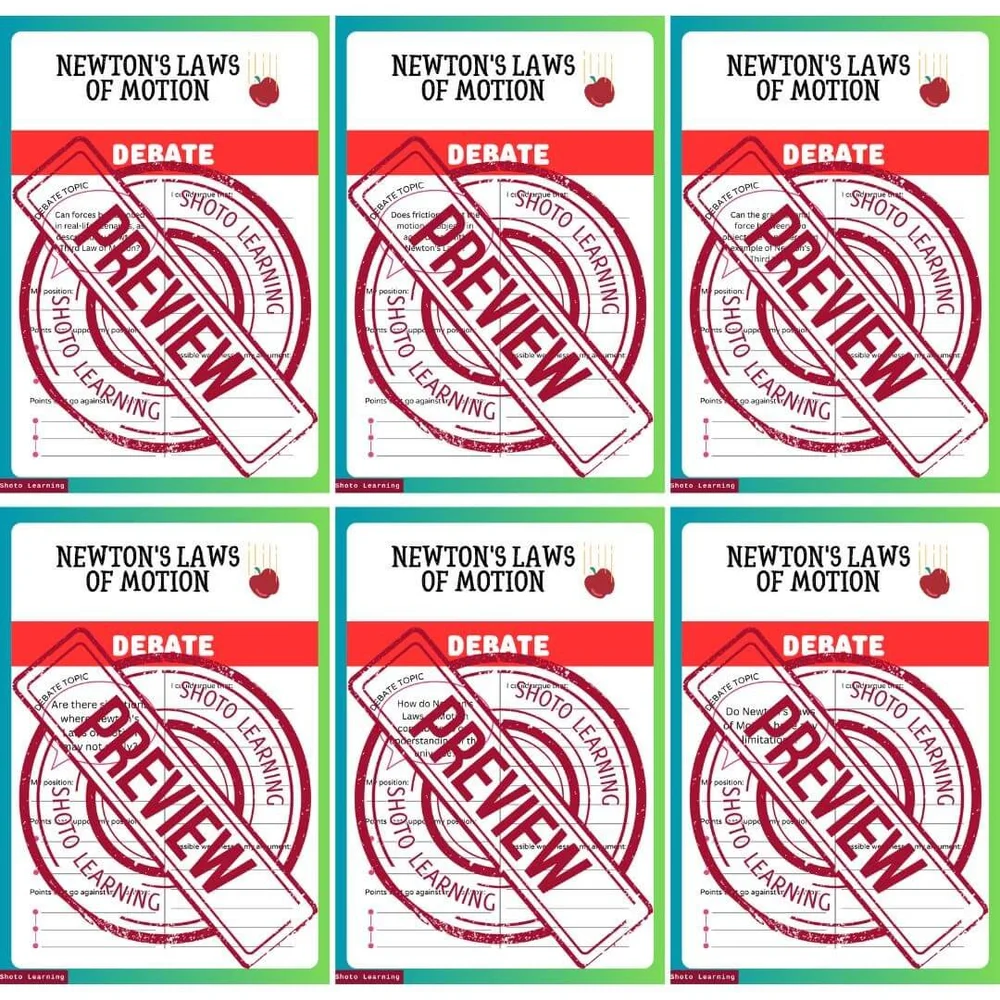 Free Newton's Laws of Motion Poster Set - Educational & Fun