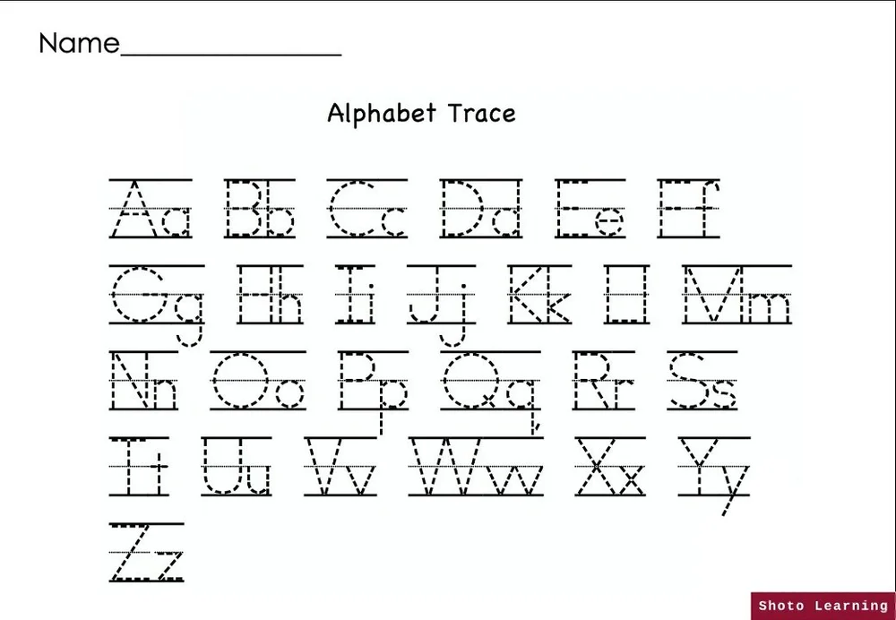 Alphabet Letters — Shoto Learning | English | Math | Science Worksheets