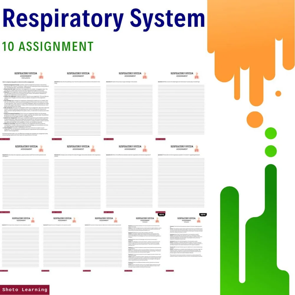 Respiratory System Vocabulary: Unscramble Word Worksheet