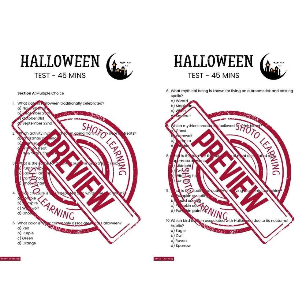 Spooky Halloween Activities Bundle for Kids | Shoto Learning