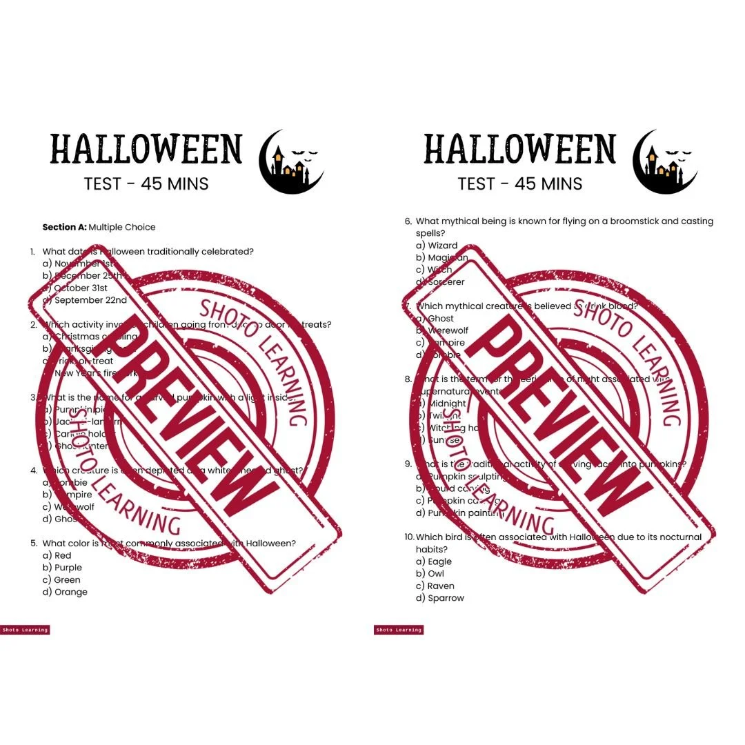 Spooky Halloween Activities Bundle for Kids | Shoto Learning