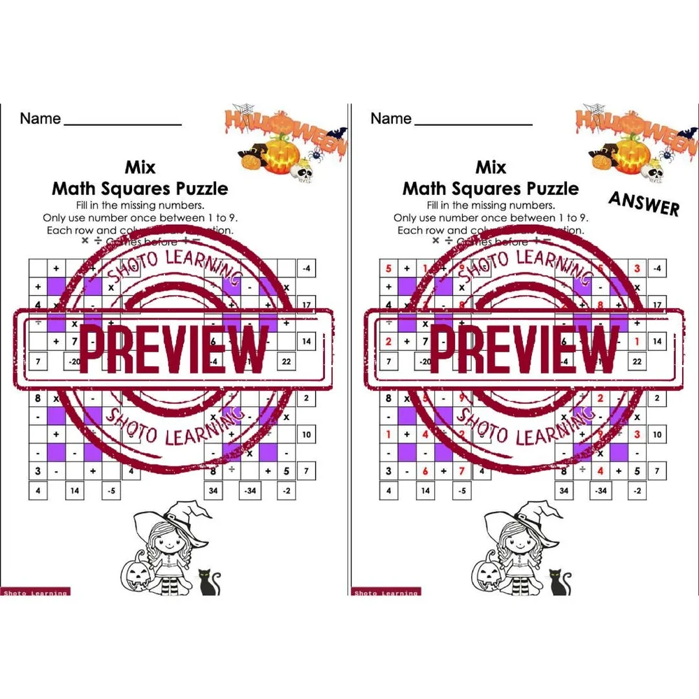 Halloween Math Puzzles: Division & Addition Fun