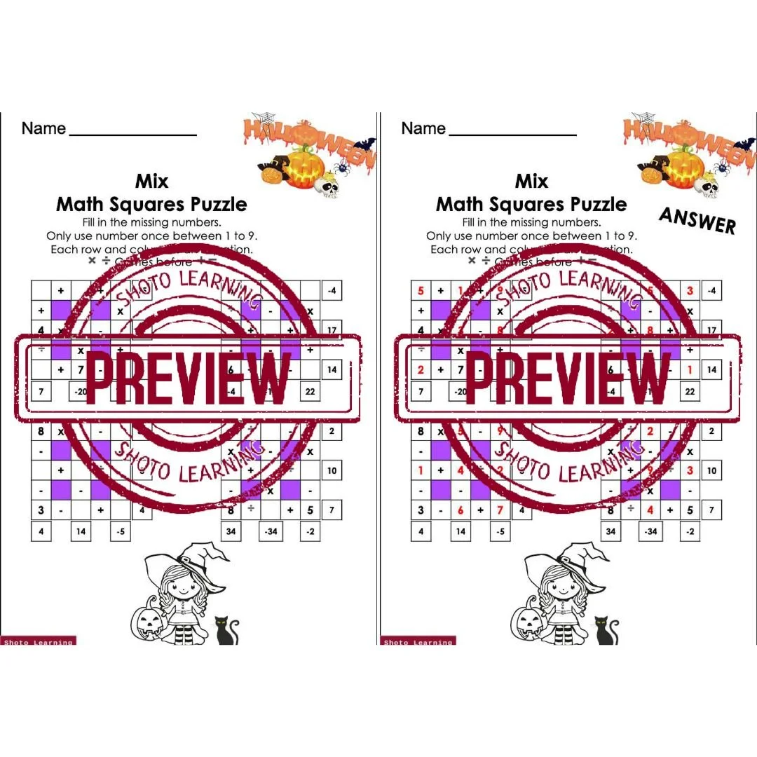 Halloween Math Puzzles: Division & Addition Fun