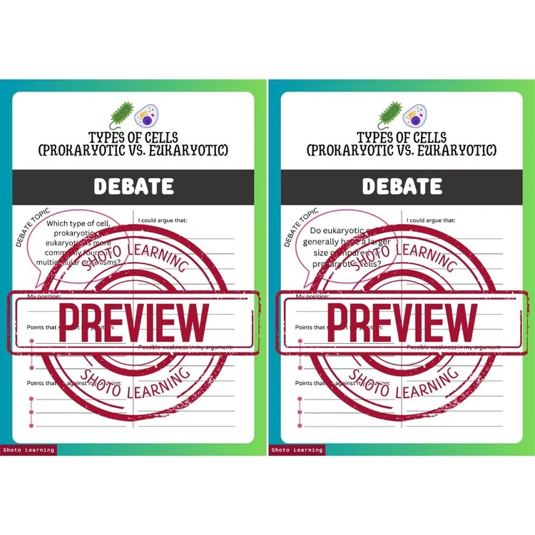 MCQ Worksheet – Eukaryotic vs Prokaryotic Cells Quiz