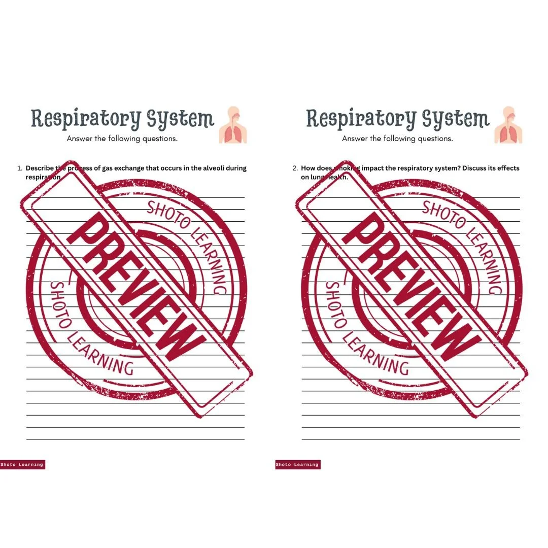 Respiratory System Diagram: Fill in the Blanks and Learn