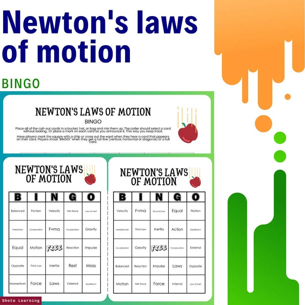 Free Newton's Laws of Motion Poster Set - Educational & Fun