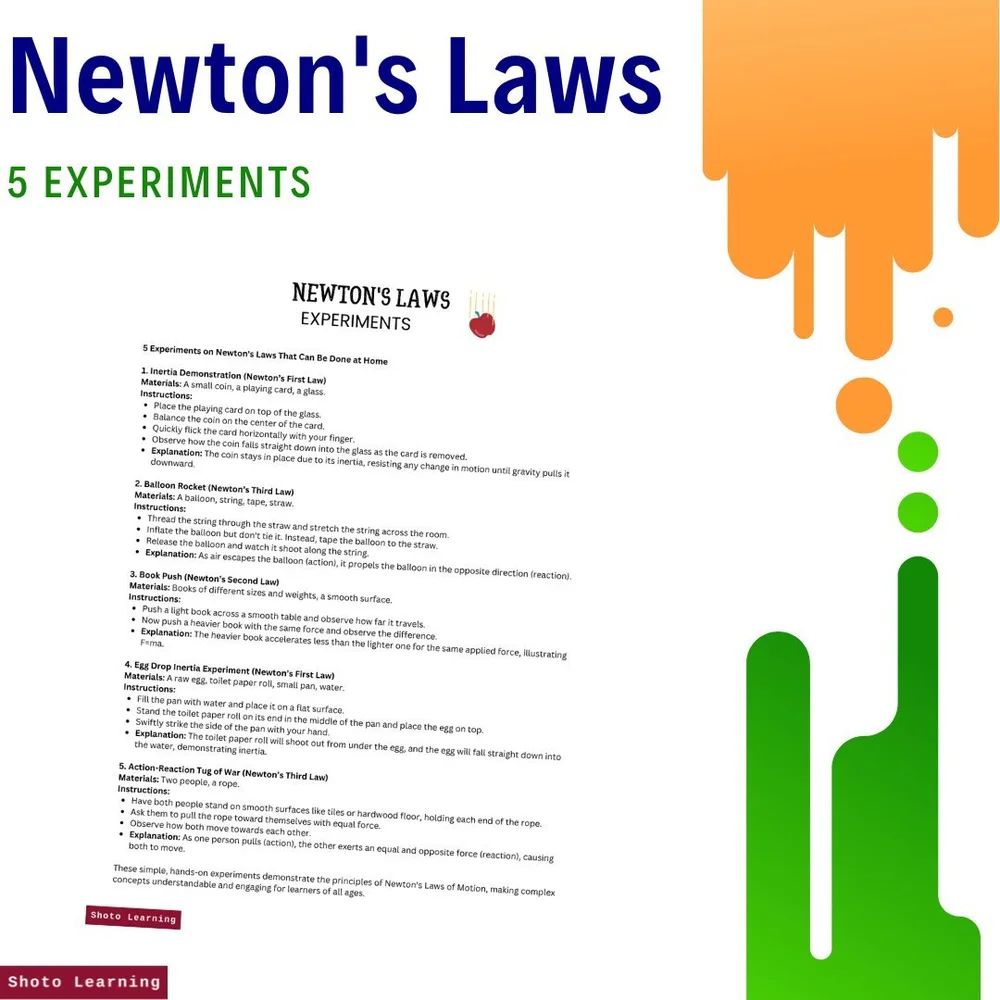 Free Newton's Laws of Motion Poster Set - Educational & Fun