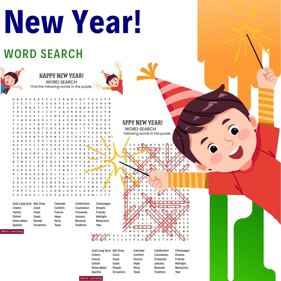 Fun New Year Missing Letter Worksheets – Perfect for Kids!