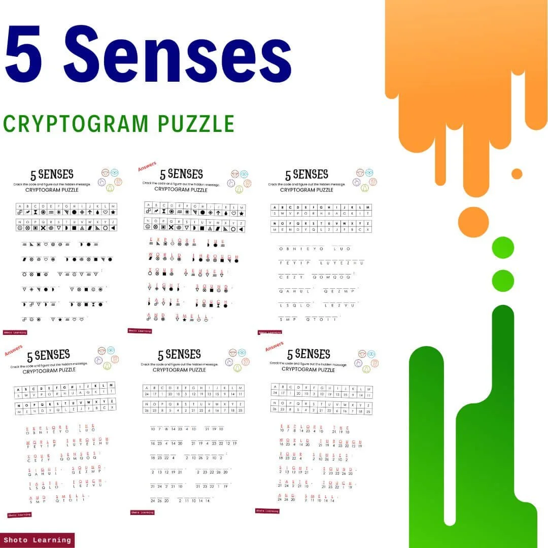 Five Senses Word Search Puzzle - Fun Science Activity for Kids