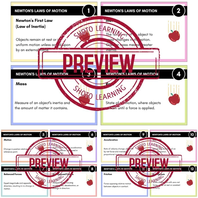 Free Newton's Laws of Motion Poster Set - Educational & Fun