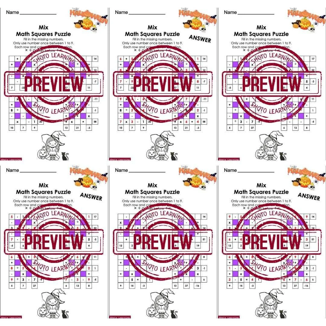 Halloween Math Puzzles: Division & Addition Fun