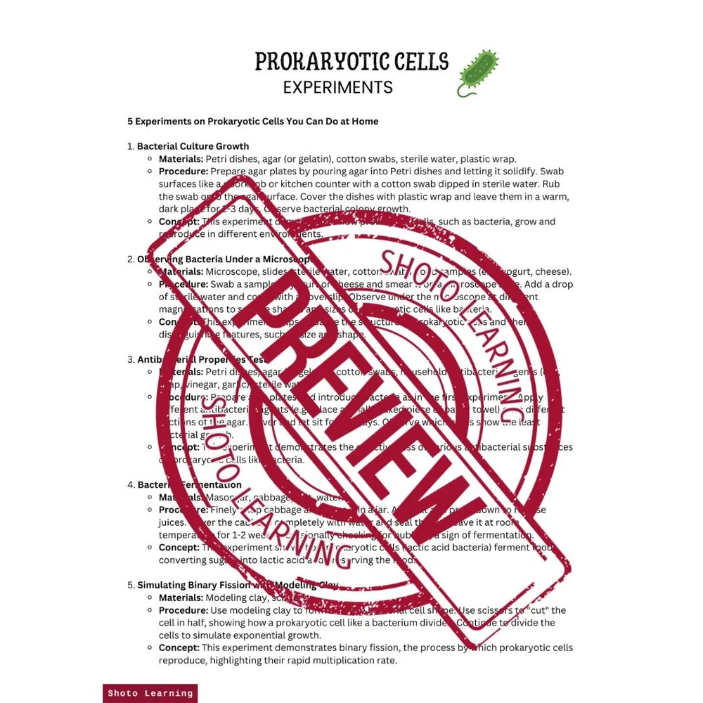 Prokaryotic Cell Mastery: Fill-in-the-Blank Worksheet