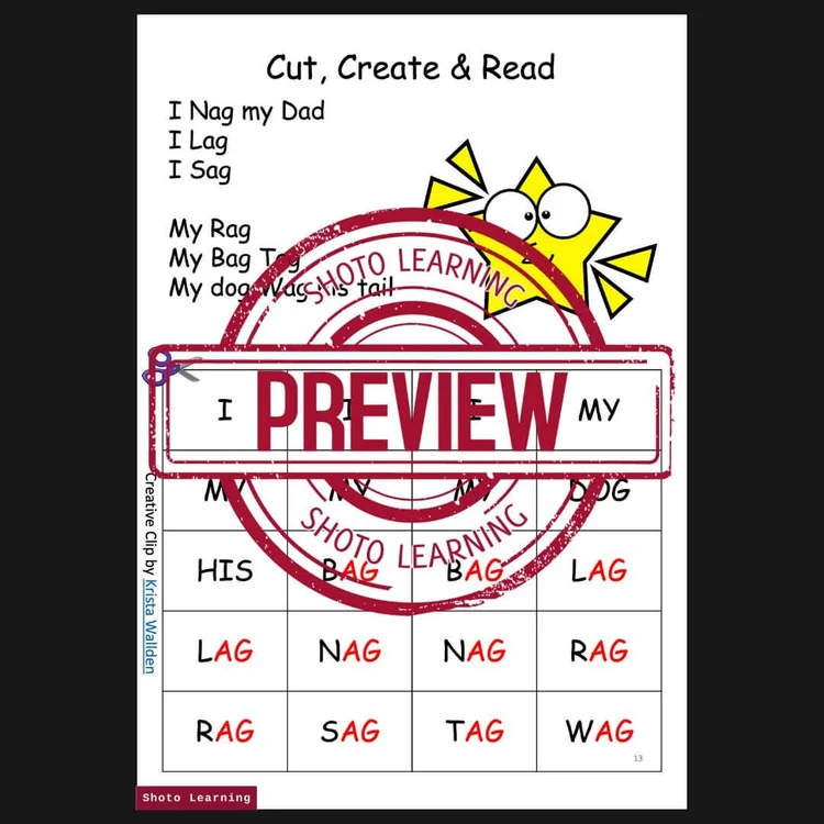 ED Word Family CVC Blend Worksheets Bundle – 18 Activities for Speaking ...