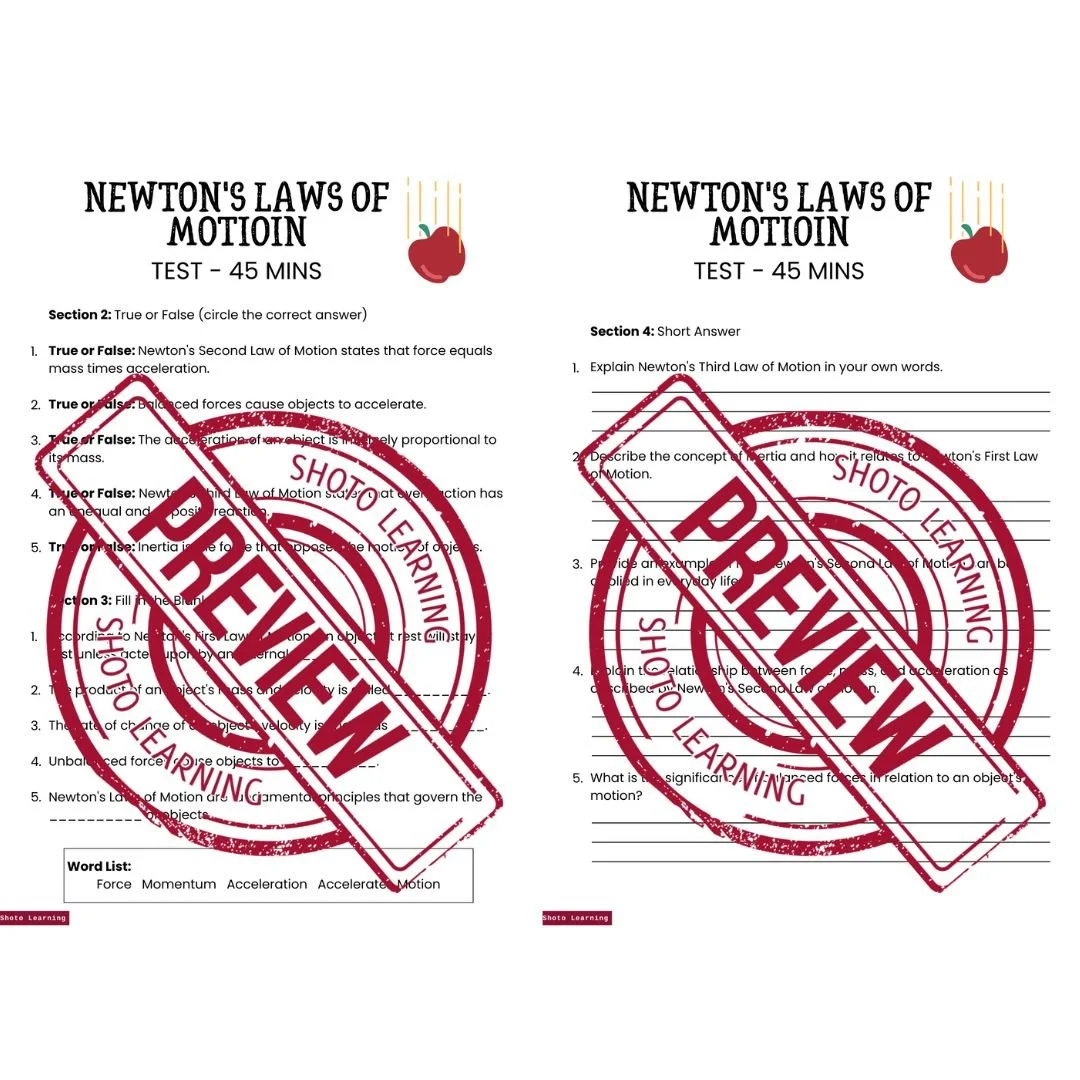 Free Newton's Laws of Motion Poster Set - Educational & Fun