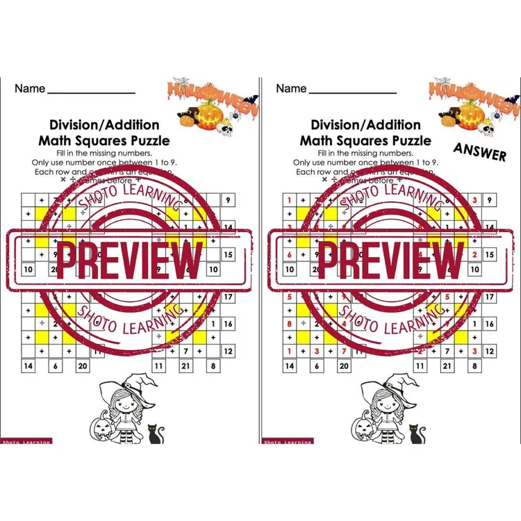 Halloween Addition Puzzle: Fun Math Worksheet