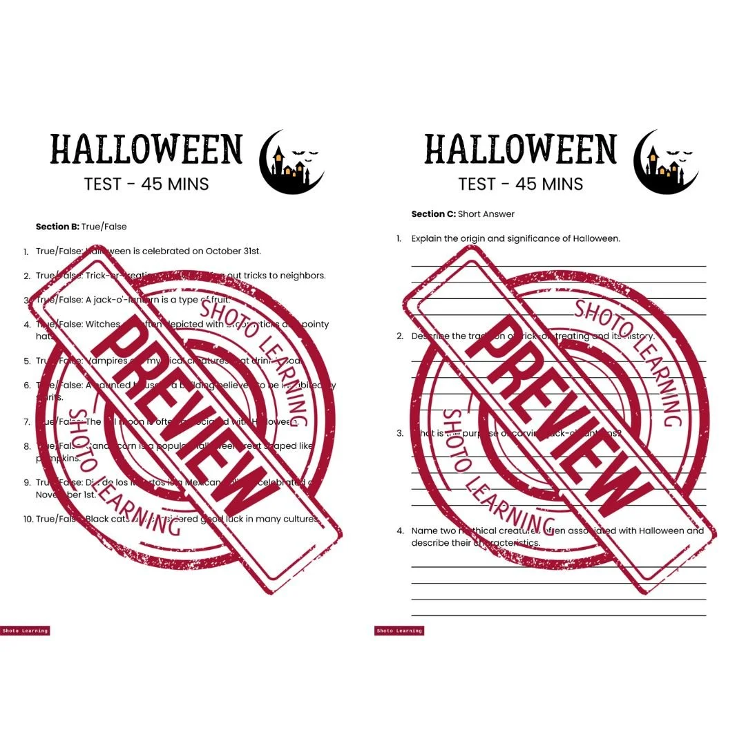 Spooky Halloween Activities Bundle for Kids | Shoto Learning