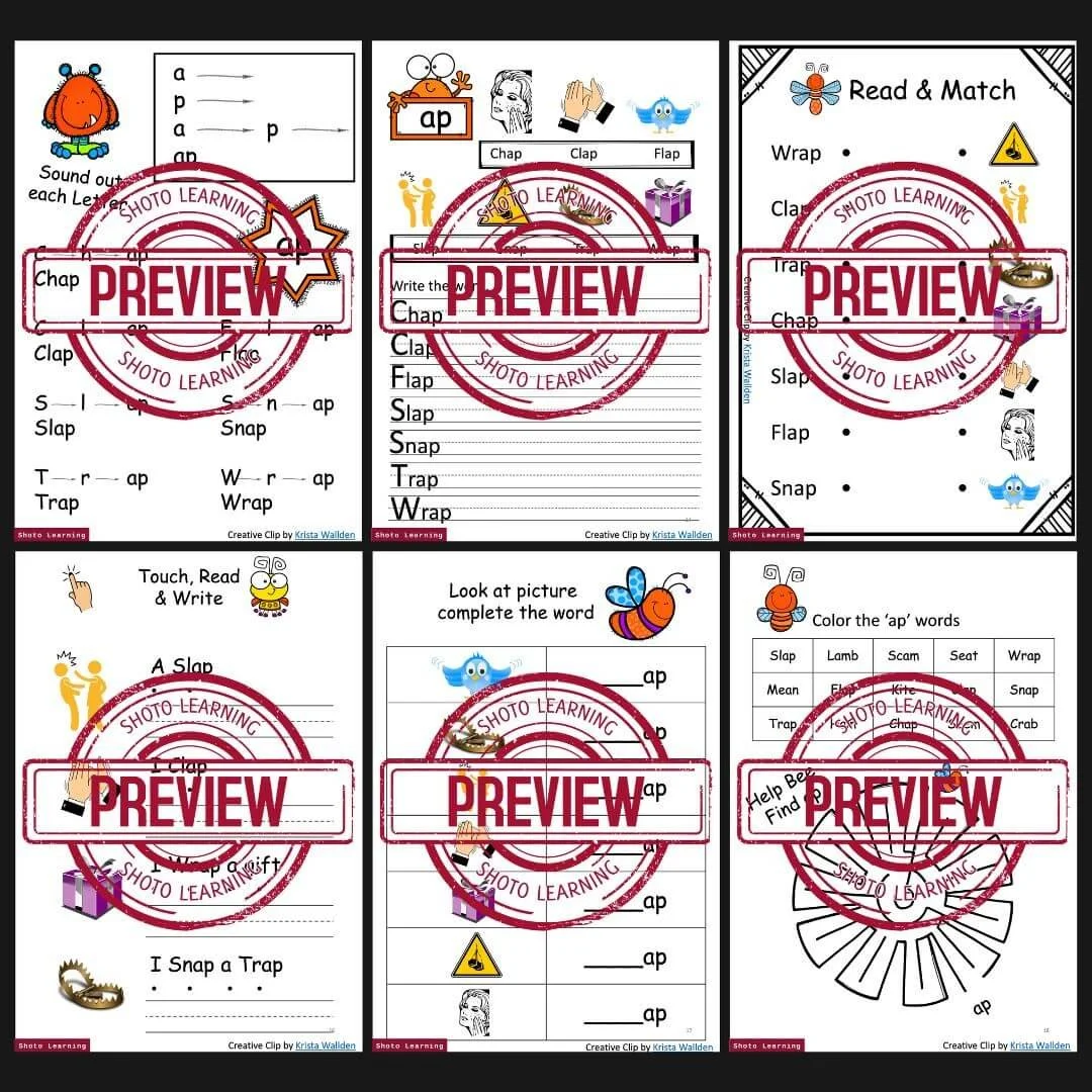 AM Word Family CVC Blend Worksheet - Interactive Speaking, Reading ...