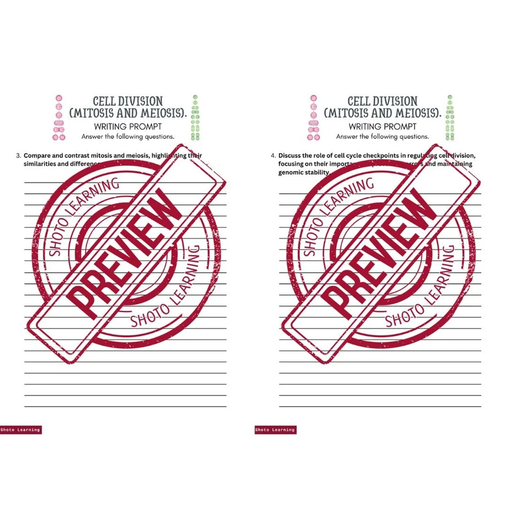 Mitosis vs Meiosis Poster: Visual Guide to Cell Division