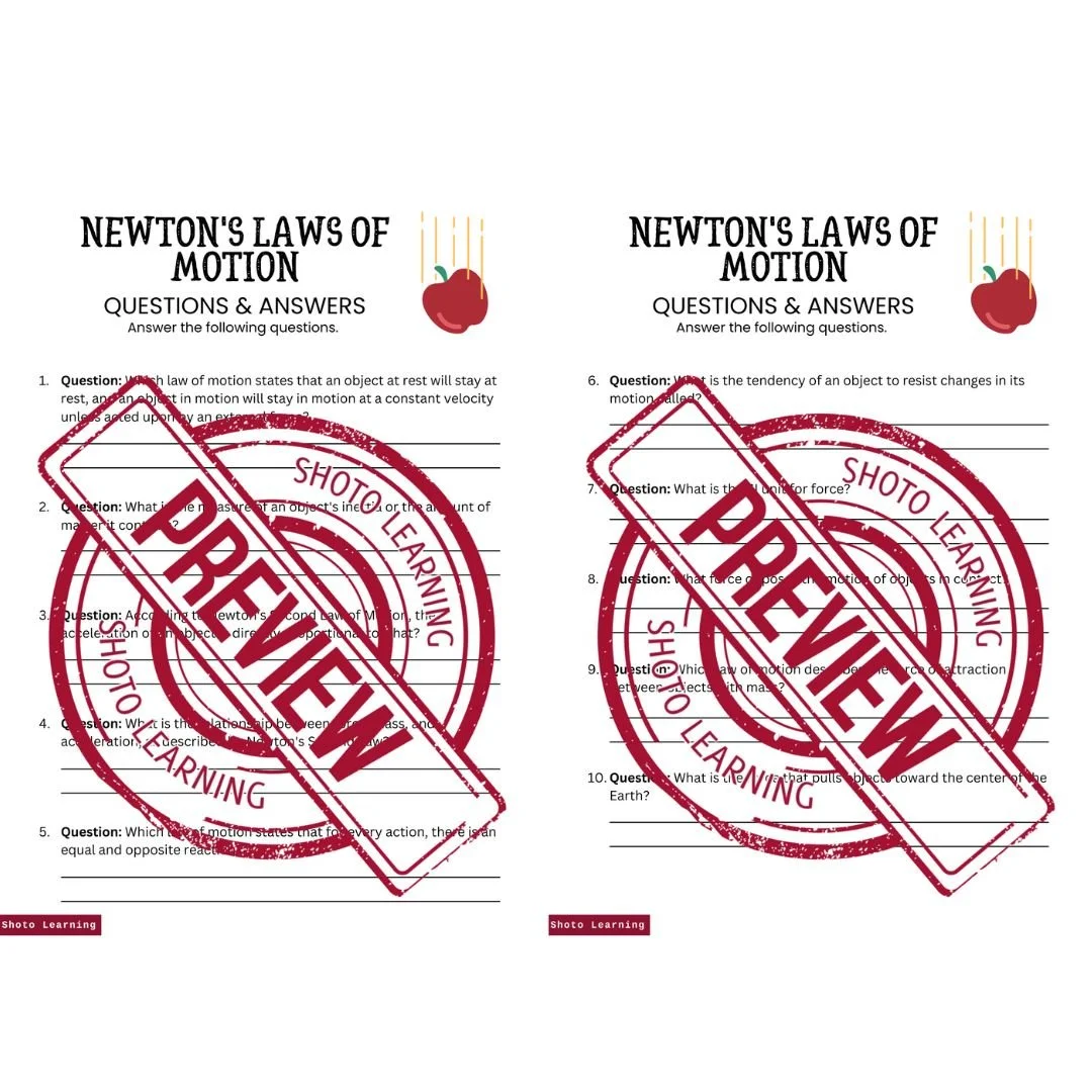 Free Newton's Laws of Motion Poster Set - Educational & Fun