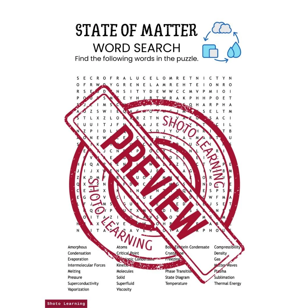 States of Matter Poster & Worksheet | Free for Kids