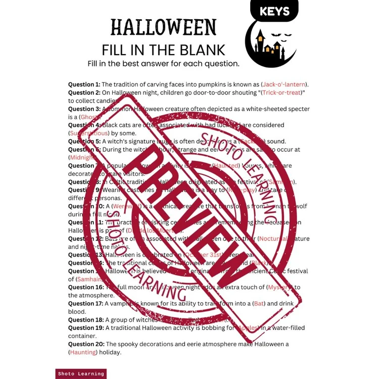 Spooky Halloween Activities Bundle for Kids | Shoto Learning