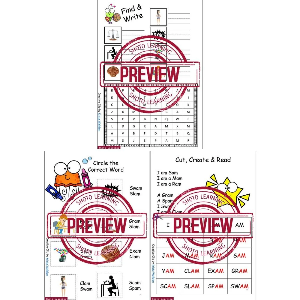 ET Word Family CVC Blend Worksheets – Reading & Writing