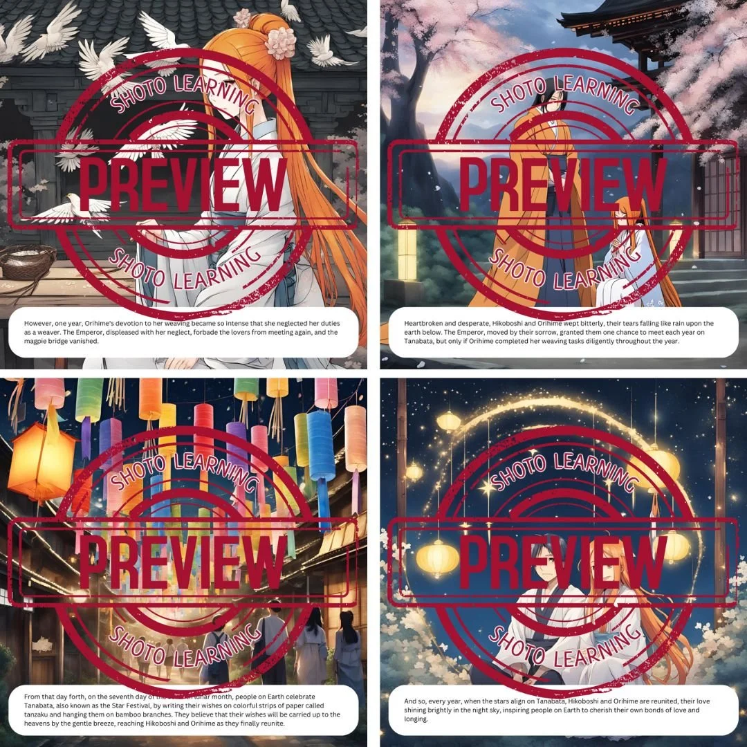 Tanabata Origami Printable – Japanese Craft Activity