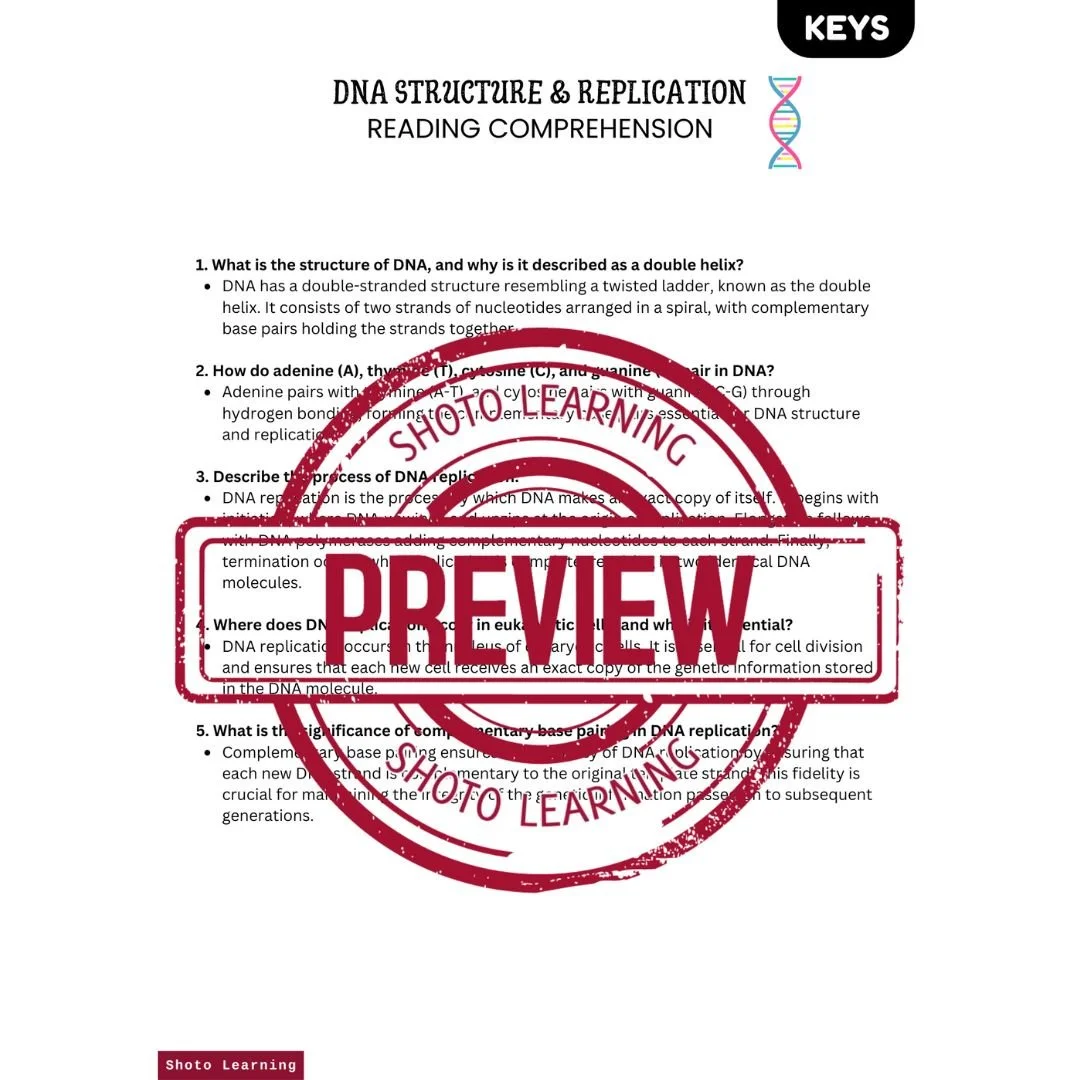 DNA Structure Worksheet: Engaging Exercises with Answers