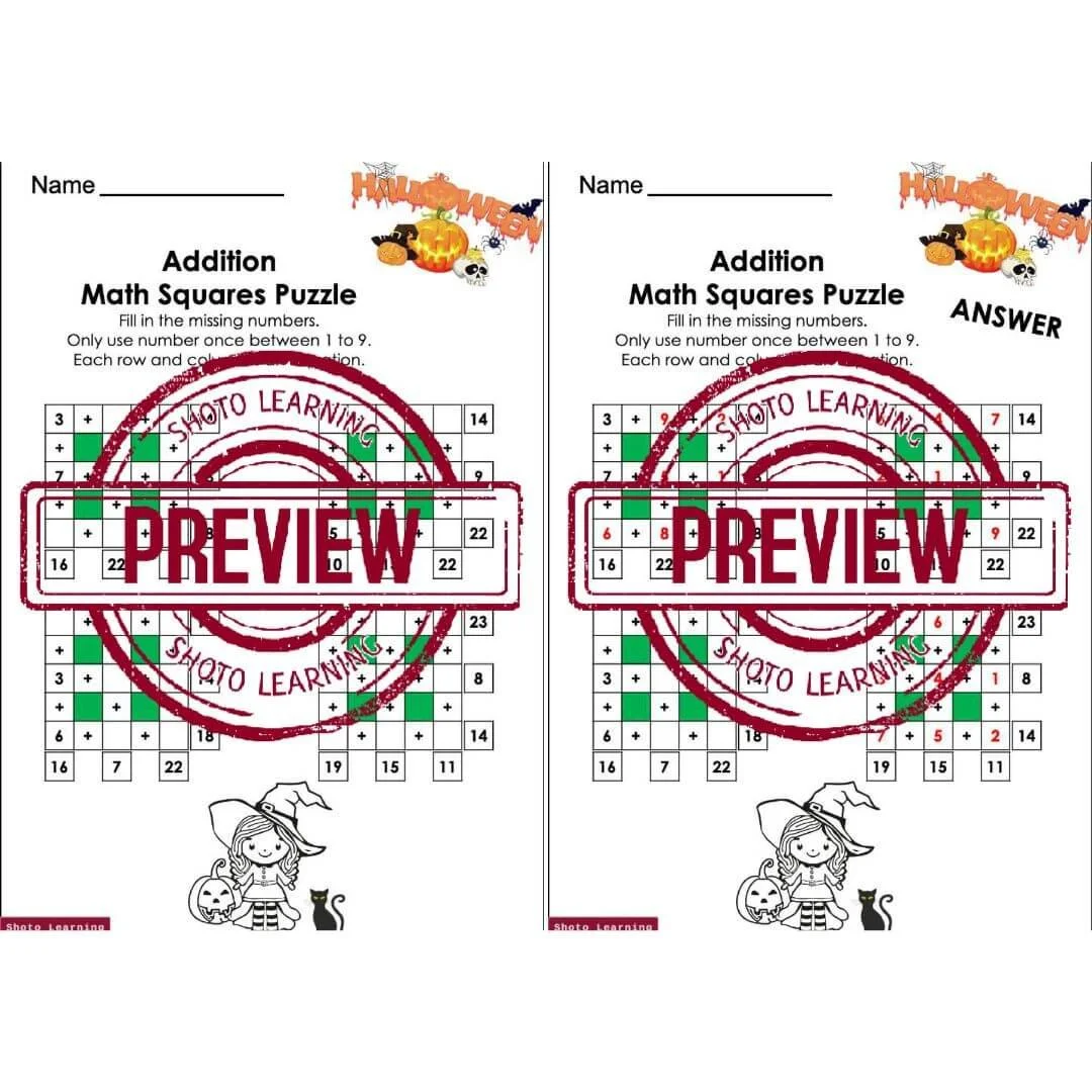 Halloween Math Puzzles: Division & Addition Fun