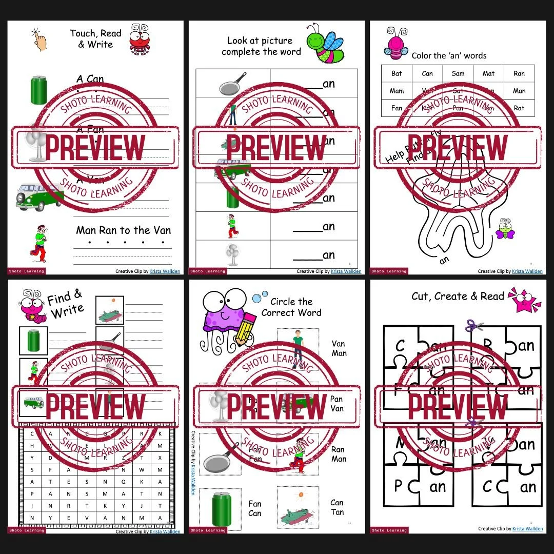 Master the EG Word Family: CVC Blend Worksheets for Speaking, Reading ...